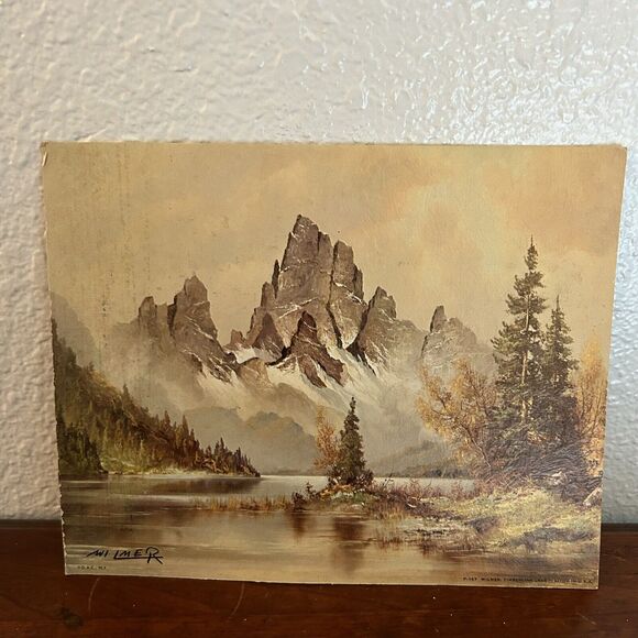 Vintage | Art | Wilmer Timberline Lake Lithograph P27 Dac Ny Mountain ...